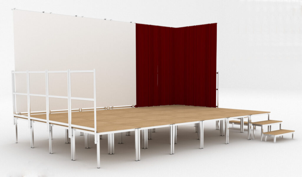 Flat Stage Set 24 - Portable Staging | Modular Stages | Unistage Ltd