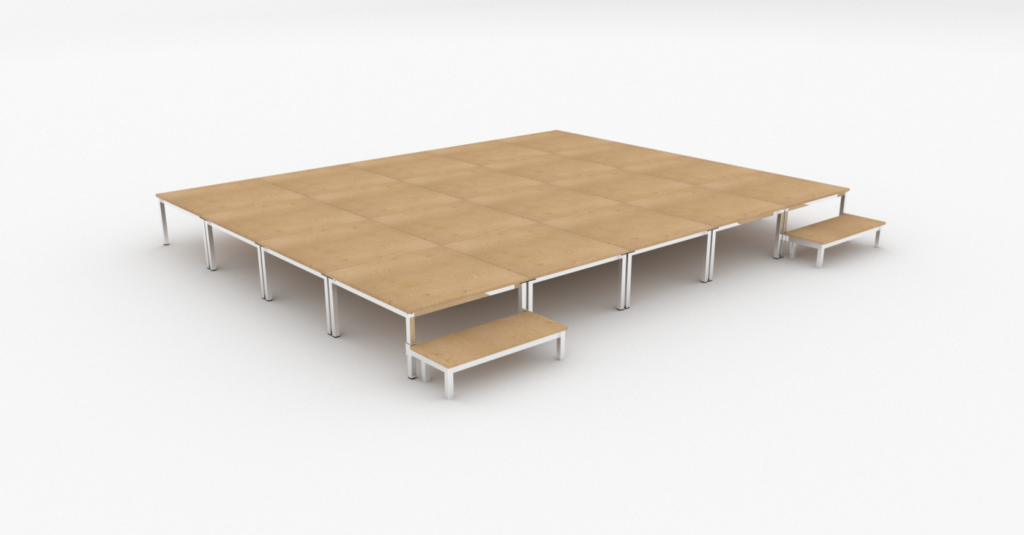 Flat Stage Set 20 - Portable Staging | Modular Stages | Unistage Ltd