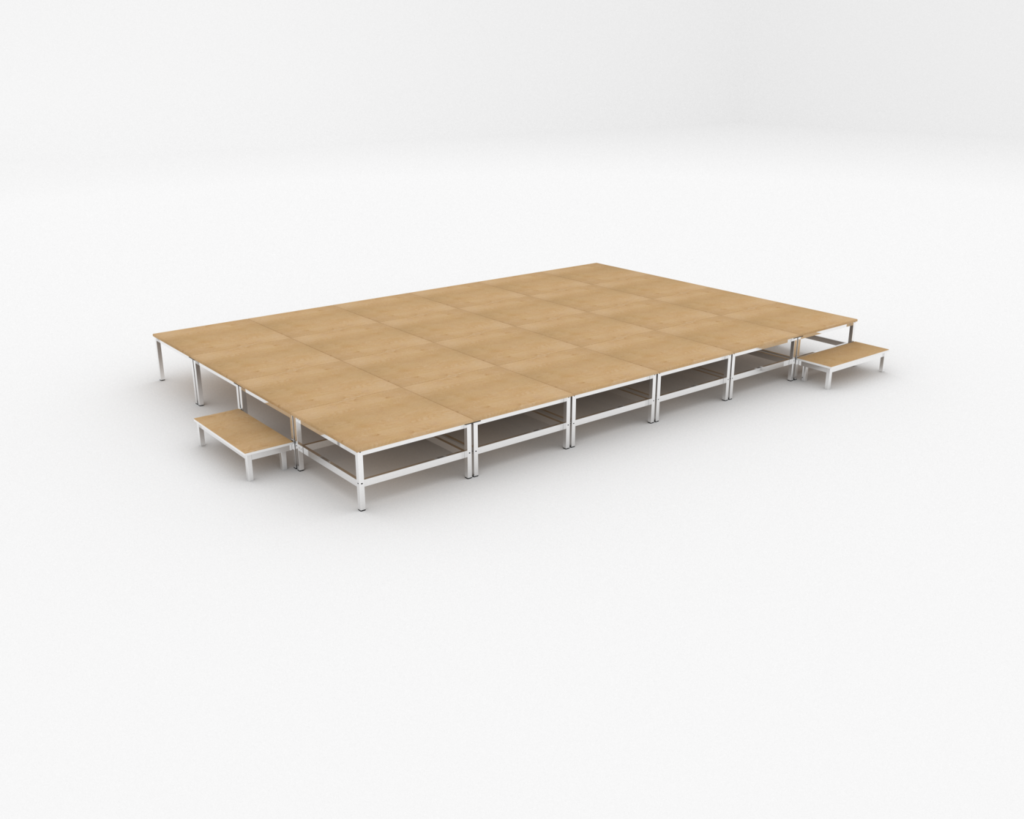 Multi-level Stage Set 24 - Portable Staging | Modular Stages | Unistage Ltd