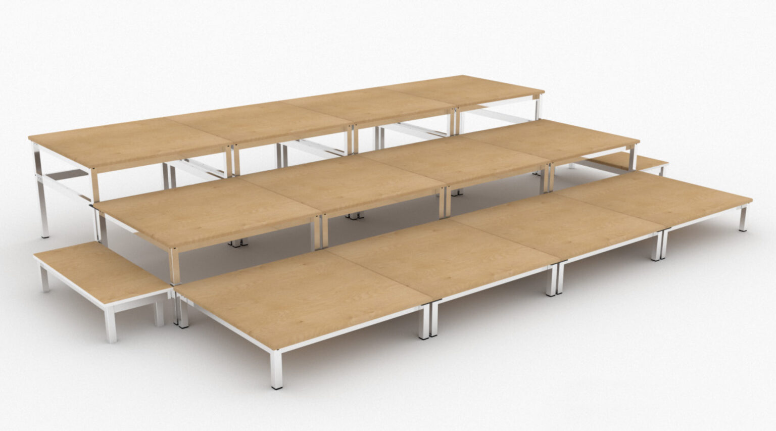 Multi-level Stage Set 12 - Portable Staging | Modular Stages | Unistage Ltd