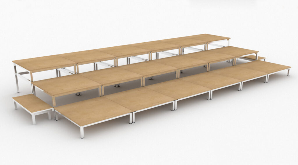 Multi-level Stage Set 18 - Portable Staging | Modular Stages | Unistage Ltd