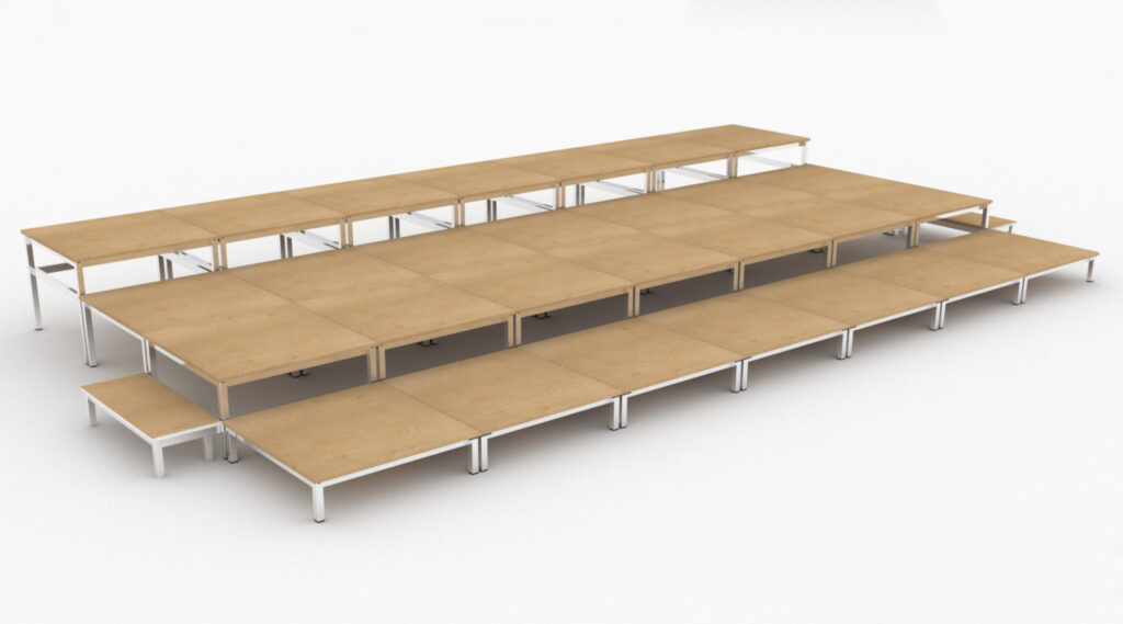 Multi-level Stage Set 28 - Portable Staging | Modular Stages | Unistage Ltd