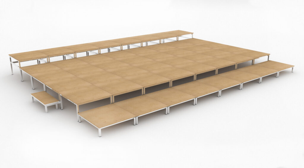 Multi-level Stage Set 48 - Portable Staging | Modular Stages | Unistage Ltd