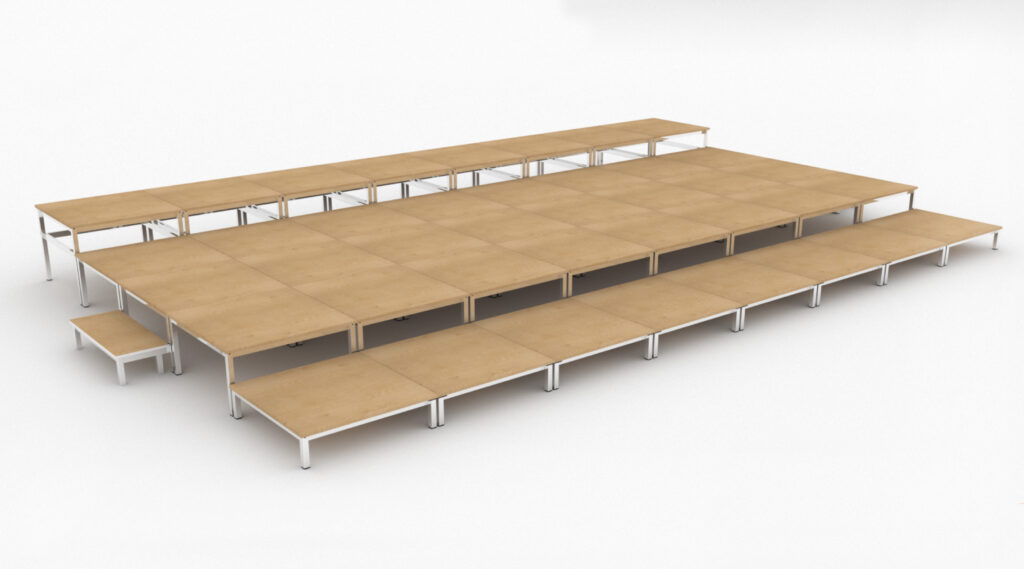 Multi-level Stage Set 40 - Portable Staging | Modular Stages | Unistage Ltd