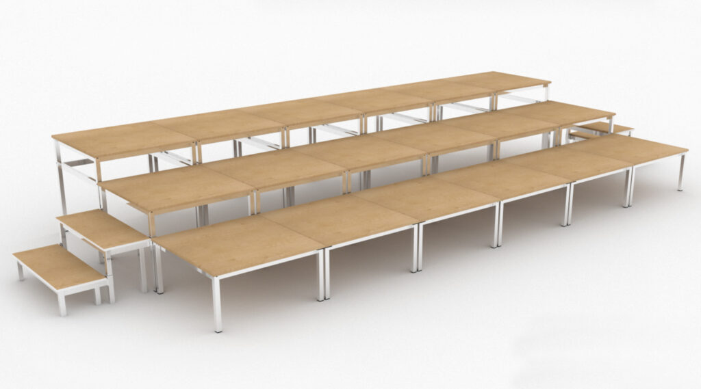 Multi-level Stage Set 18 - Portable Staging | Modular Stages | Unistage Ltd