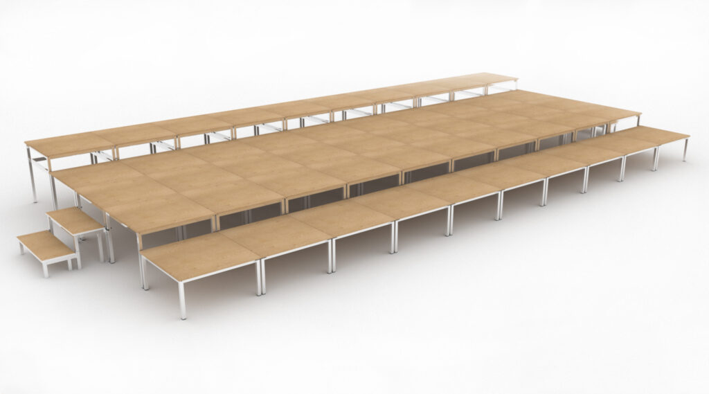 Multi-level Stage Set 50 - Portable Staging | Modular Stages | Unistage Ltd