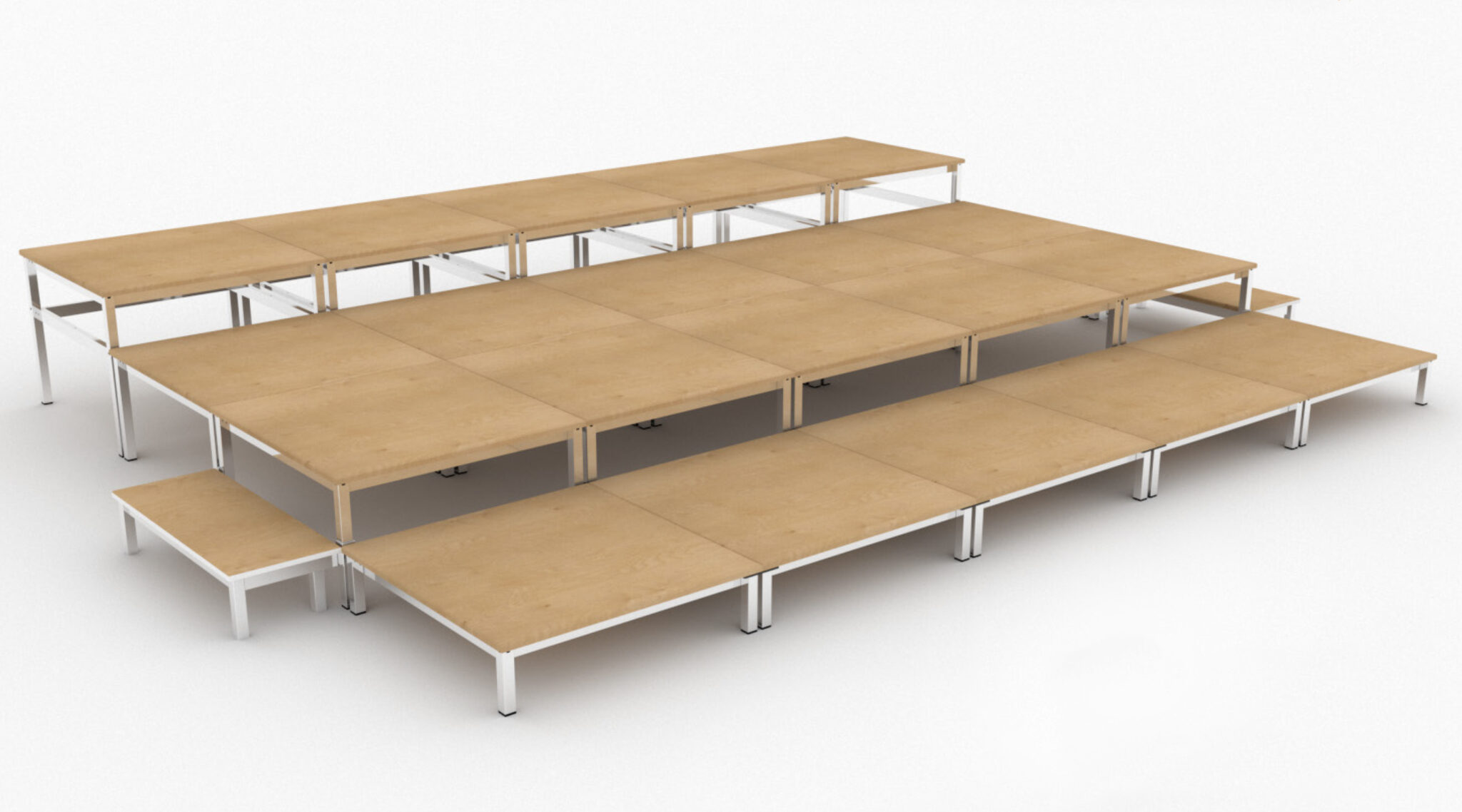 Multi-level Stage Set 20 - Portable Staging | Modular Stages | Unistage Ltd