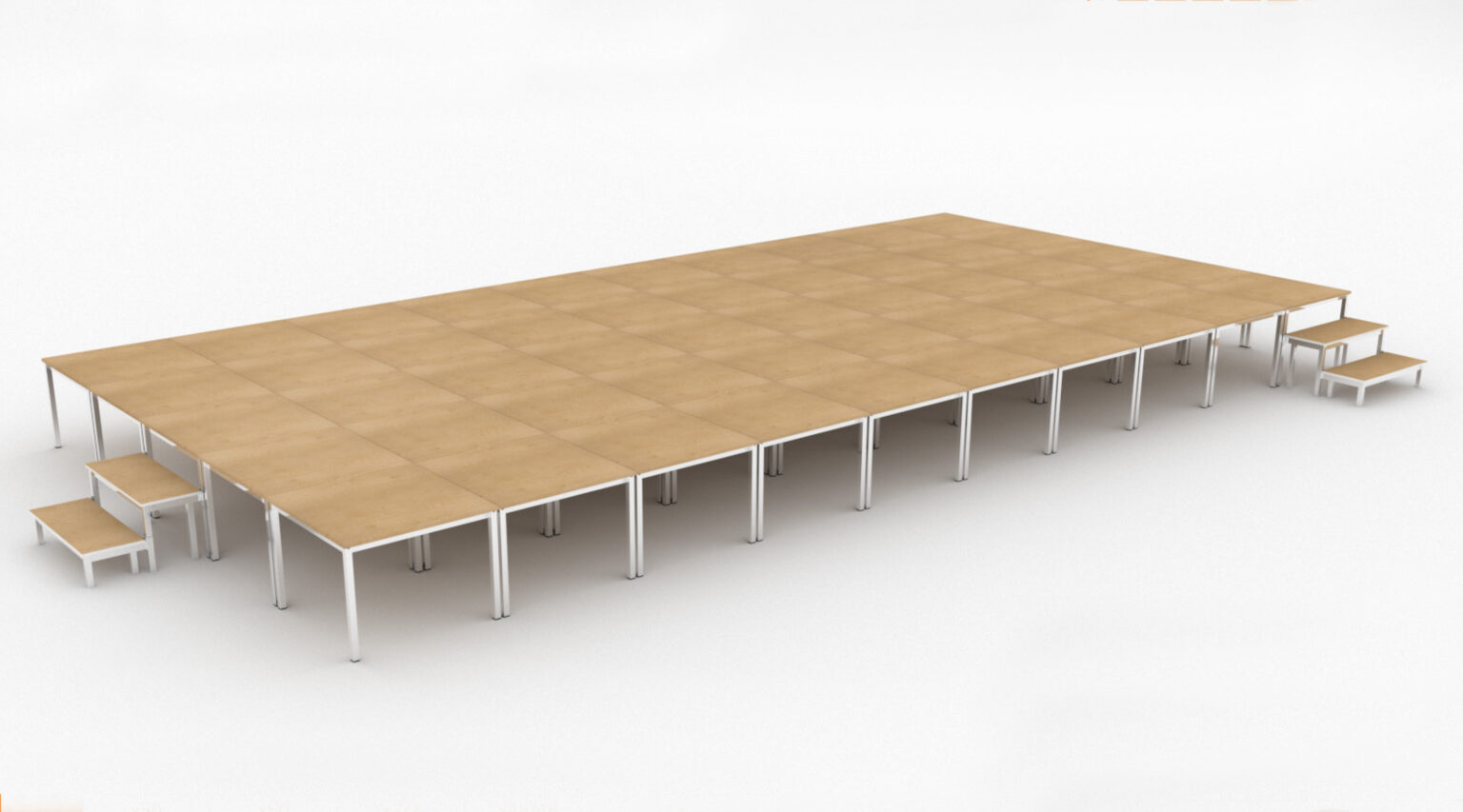 Flat Stage Set 50 - Portable Staging | Modular Stages | Unistage Ltd