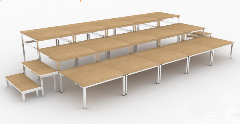 Multi-level Stage Set 15 - Portable Staging | Modular Stages | Unistage Ltd